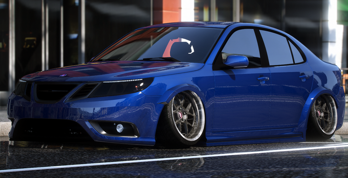 Saab 9-3 Sedan Turbo Stanced Widebody (2JZ Engine Swap + 5 Seater ...
