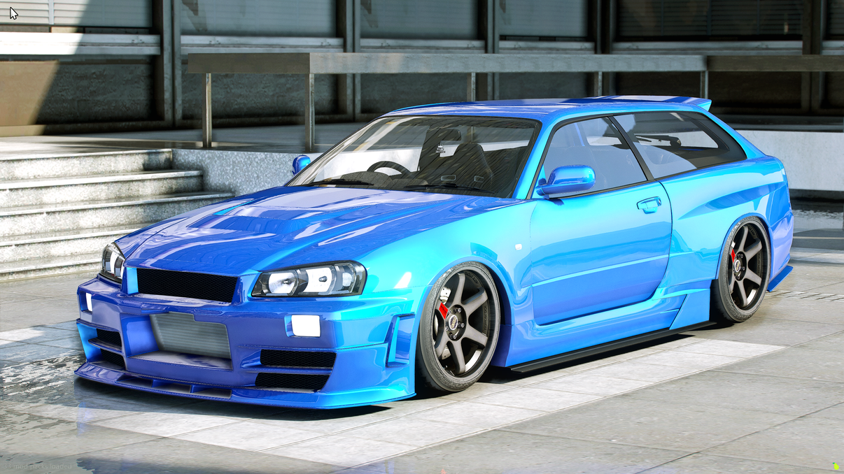 (Debadged) Nissan GTR R34 Shooting Brake – AIO Cars FiveM