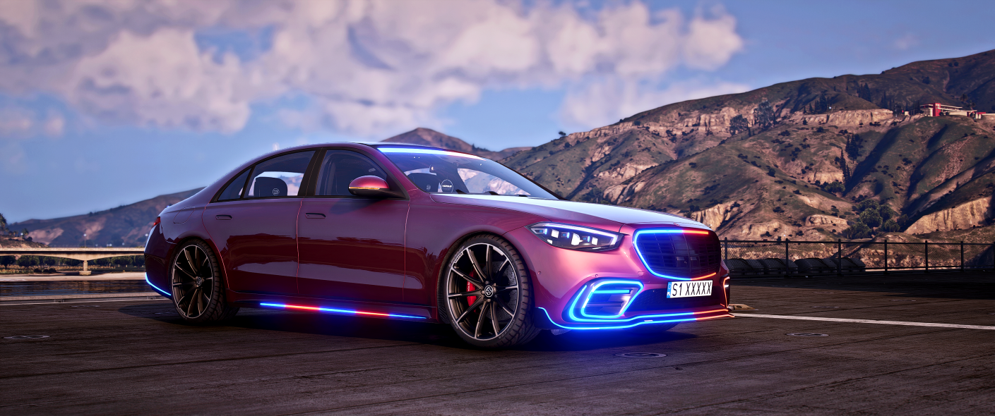 2021 Mercedes S500 B50 Police Modern Lights – AIO Cars FiveM