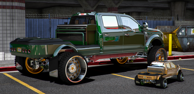 (Debadged) Ford F450 WELDING RIG with RC TOY 2023 – AIO Cars FiveM