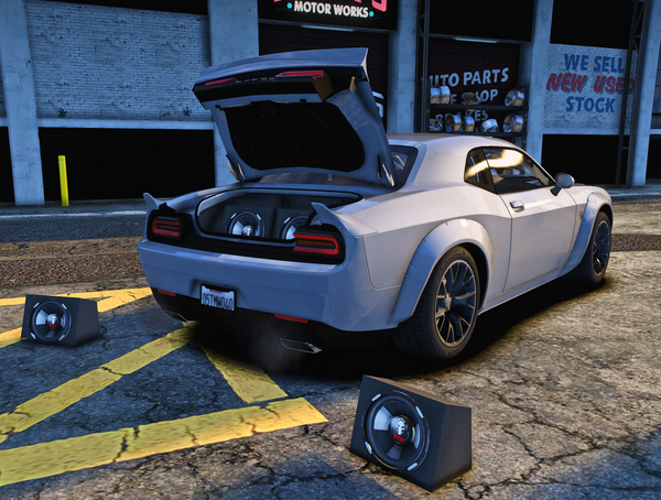 Custom Tuned Slideshow Dodge Challenger SRT Hellcat Widebody With Prop – AIO Cars FiveM