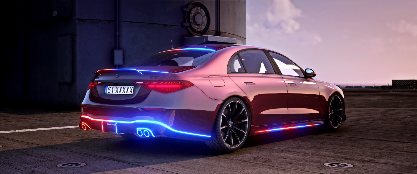 2021 Mercedes S500 B50 Police Modern Lights – AIO Cars FiveM