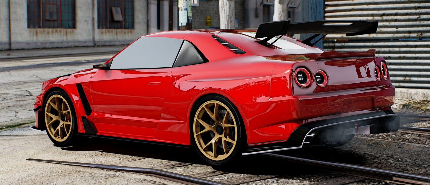 (Debadged) Nissan GT R34 Bodykit – AIO Cars FiveM