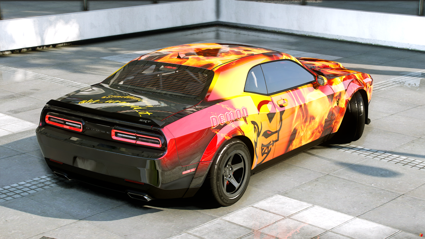 Dodge Challenger Demon Custom Livery – AIO Cars FiveM